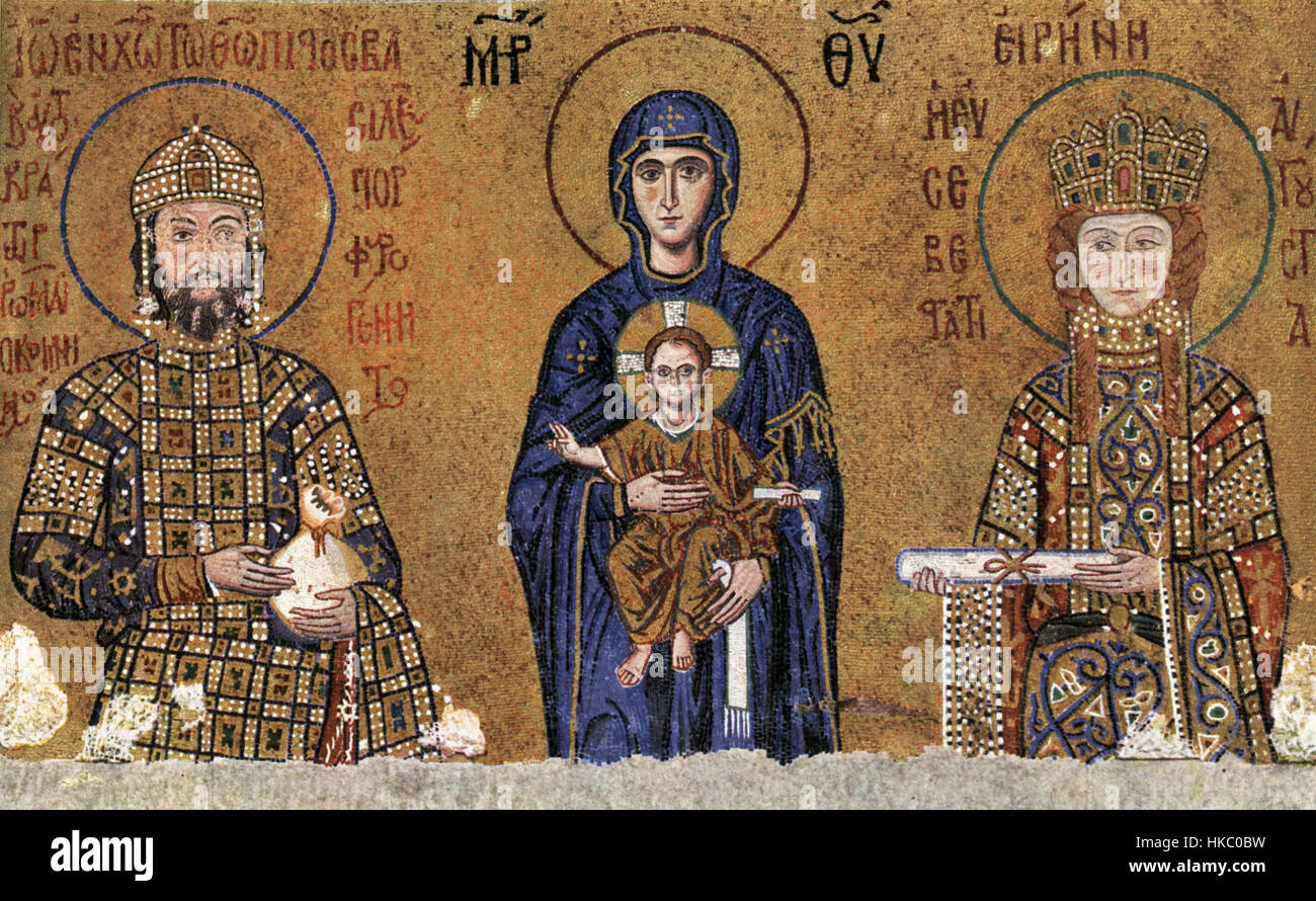 This artwork portrays the Hagia Sophia, a symbol of Byzantine ...