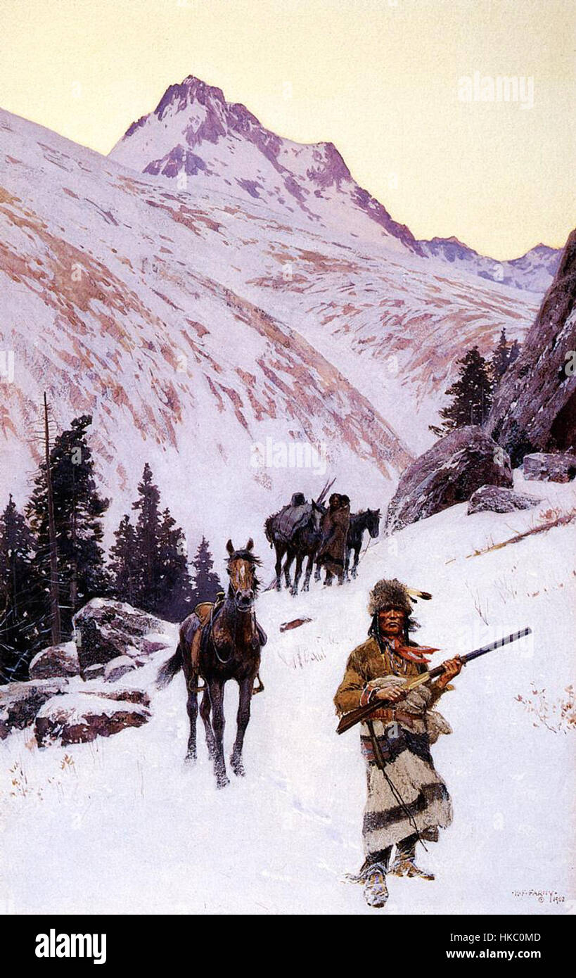 Henry Farney’s painting ‘Indian Family Winter Move’ depicts a Native ...