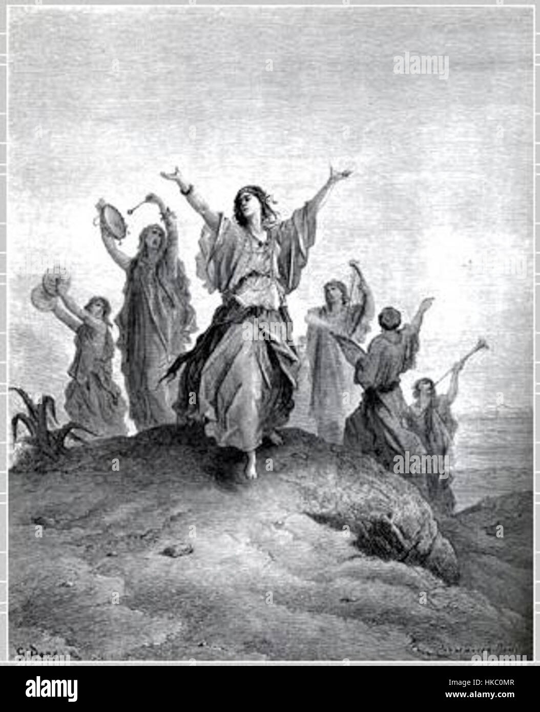 A classic illustration by Gustave Doré titled 'Jephtha,' depicting the ...