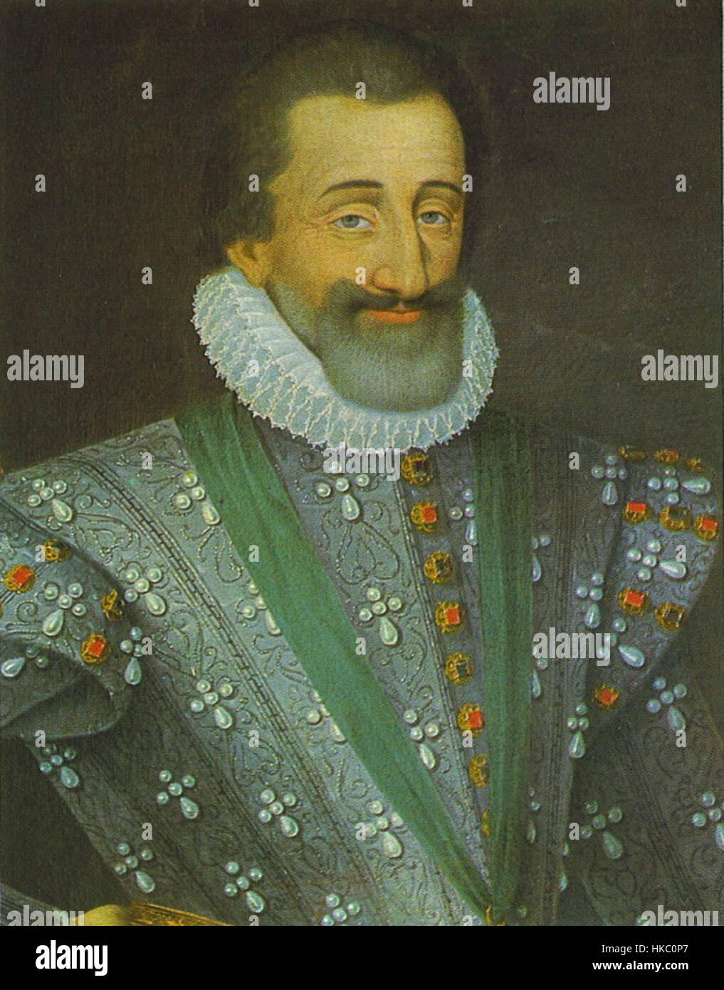 This portrait of Henri IV, King of France, captures the monarch in ...