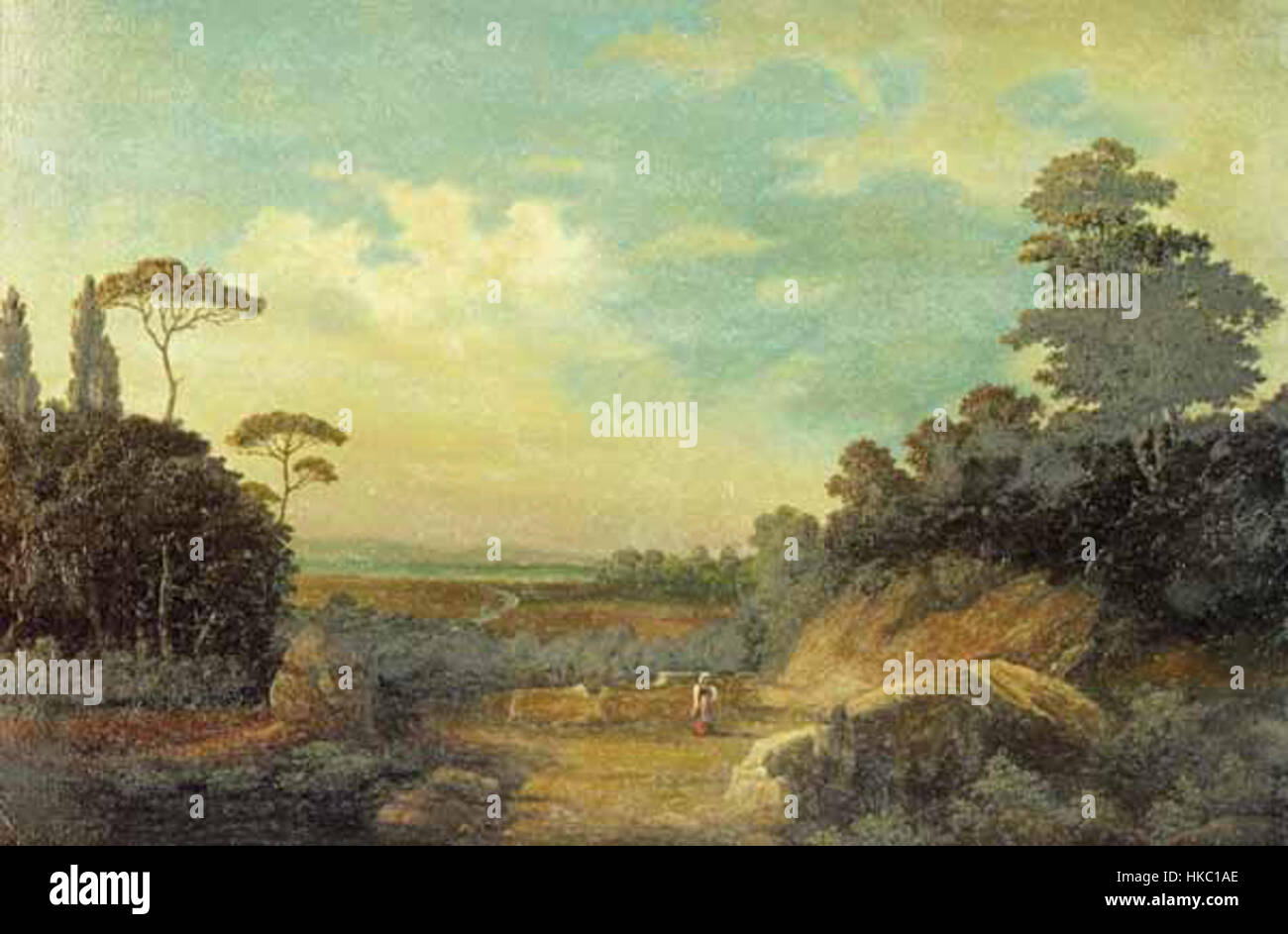 'Italienische Landschaft' is an Italian landscape painting, capturing ...