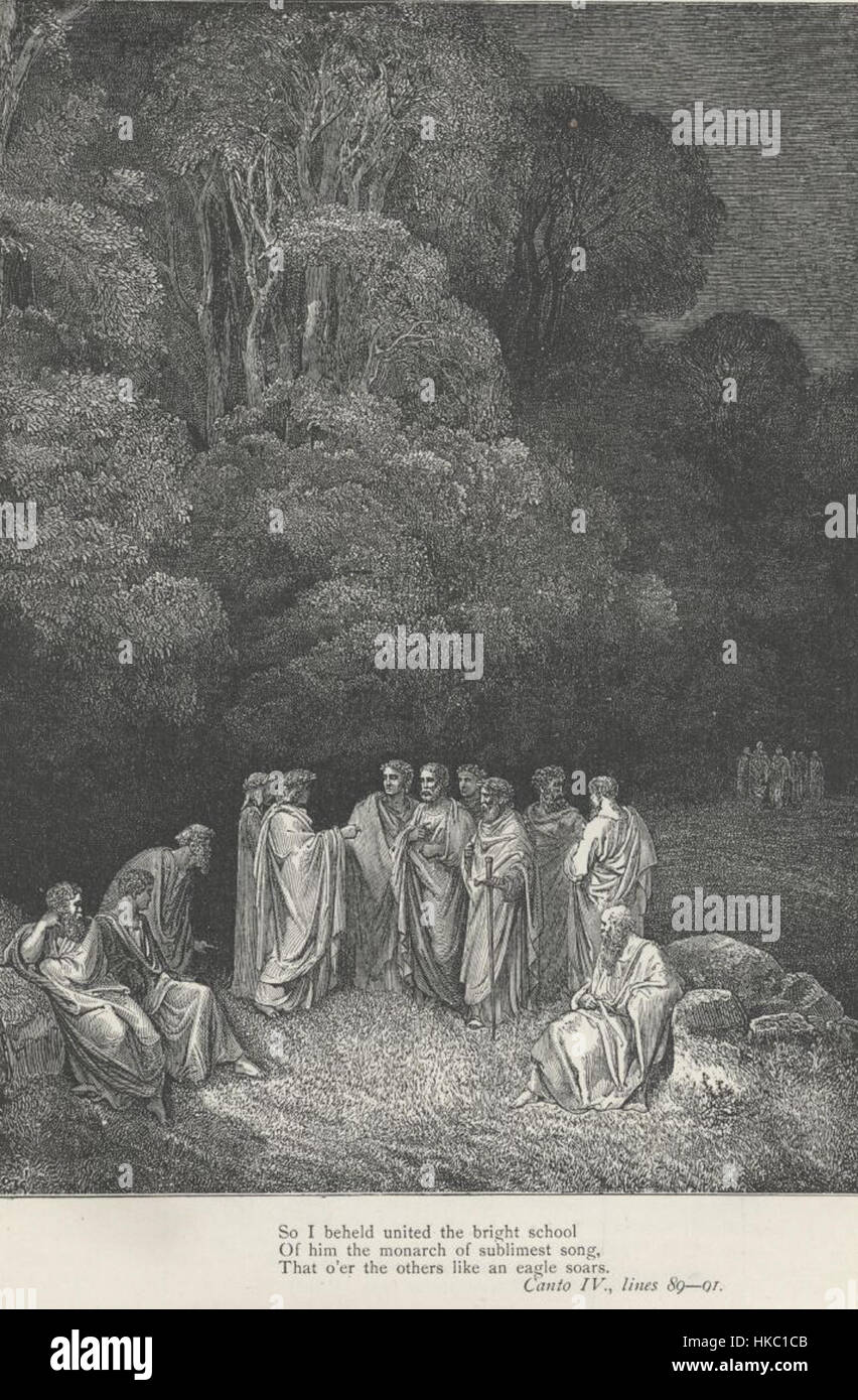 This artistic depiction is inspired by Dante's *Inferno*, Canto 4 ...
