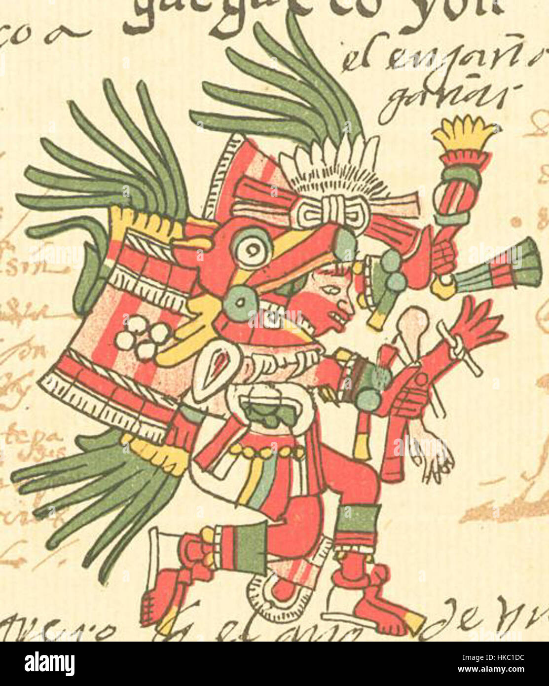 Huehuecoyotl is an Aztec deity often depicted in art as a coyote god ...
