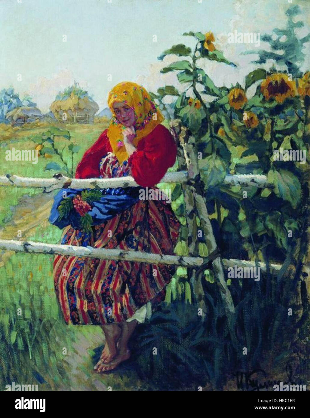*At the Outskirts* (1913) by Ivan Kulikov is an oil painting that ...
