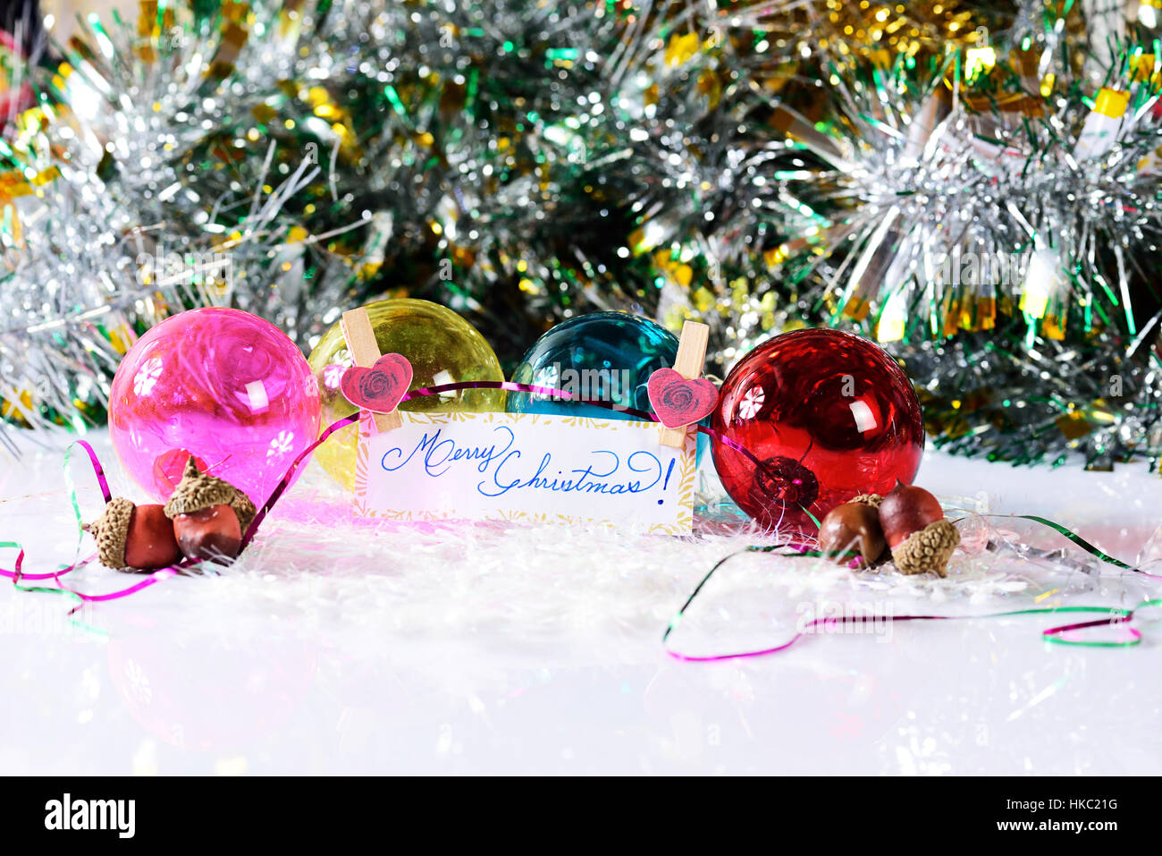 Decoration for merry christmas and happy new year Stock Photo - Alamy