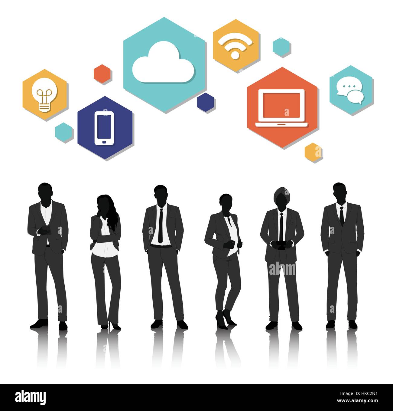 Vector UI Illustration Business People Concept Stock Vector Image & Art ...