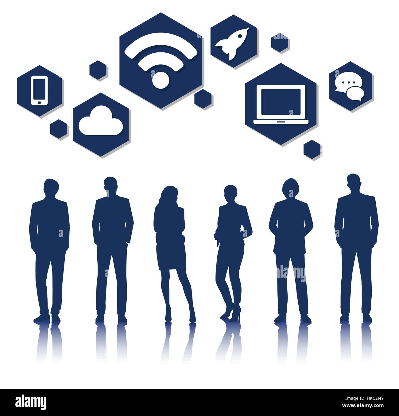 Vector UI Illustration Business People Concept Stock Vector Image & Art ...