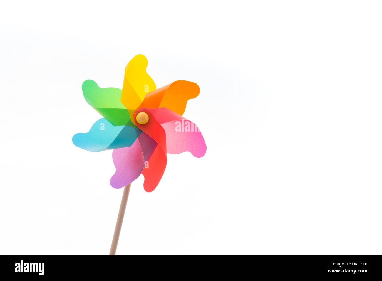Colorful pinwheel isolated on white with clipping path Stock Photo - Alamy