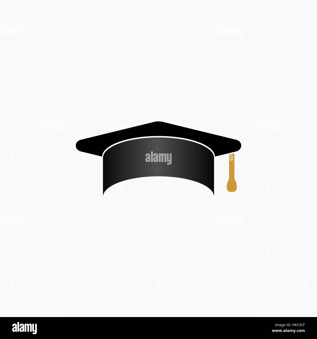 Education, graduation cap/hat icon simple vector illustration Stock ...