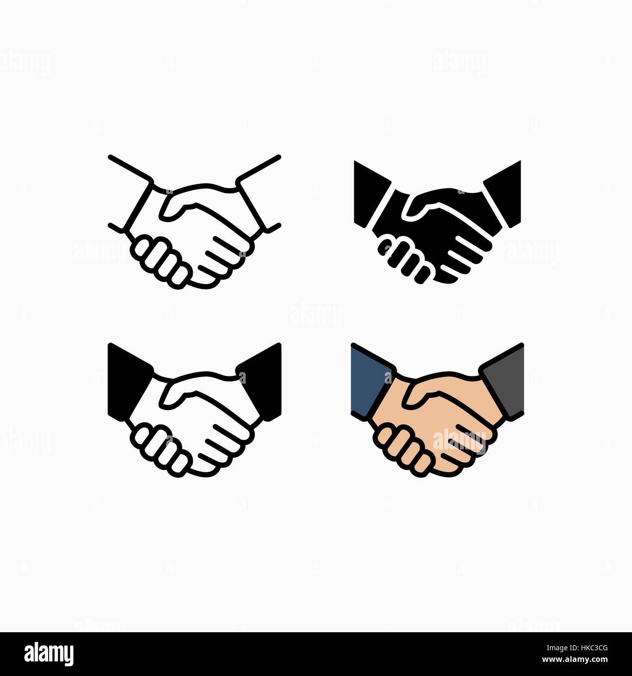 Handshake icon simple vector illustration. Deal or partner agreement ...