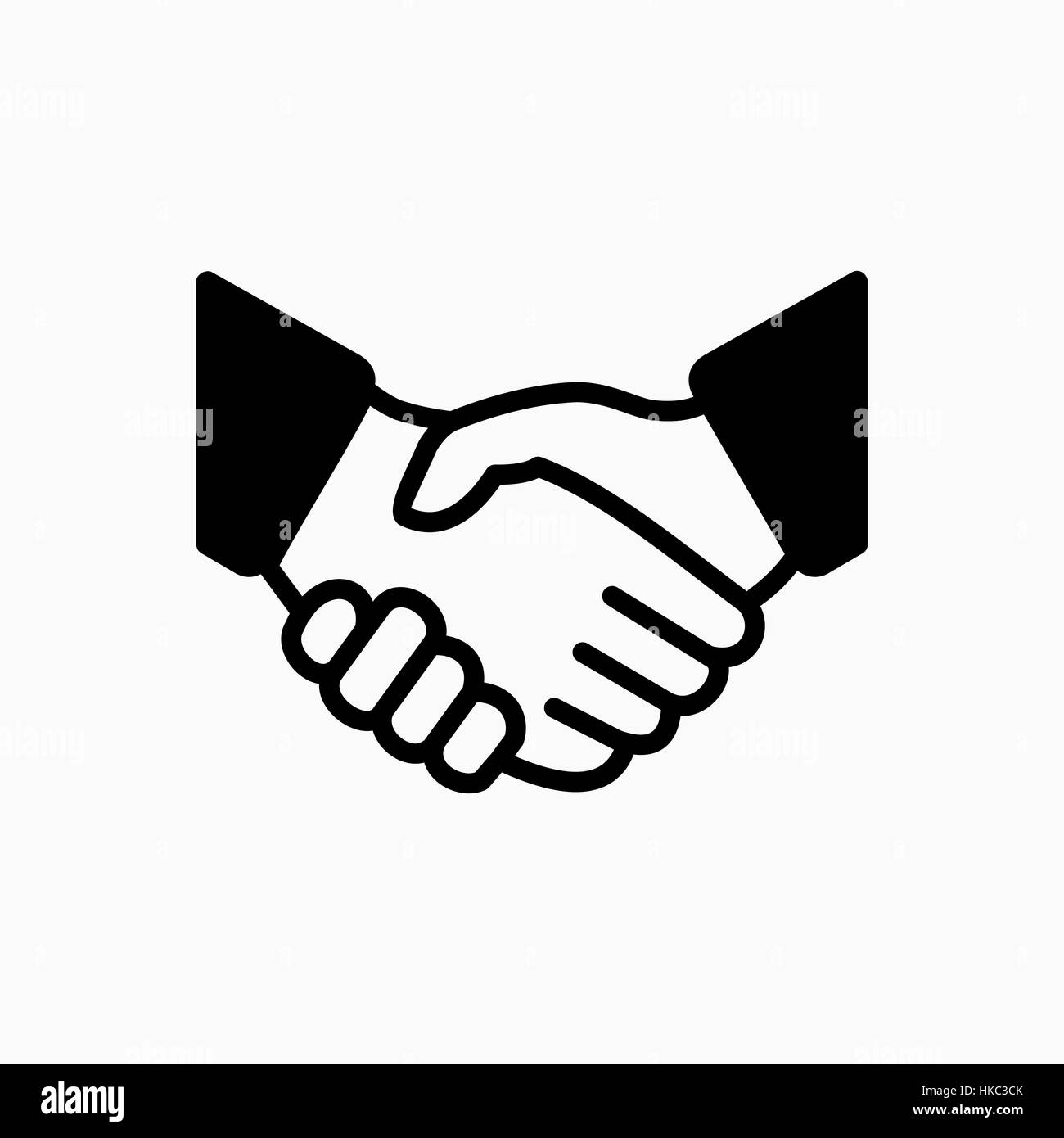 Handshake icon simple vector illustration. Deal or partner agreement ...