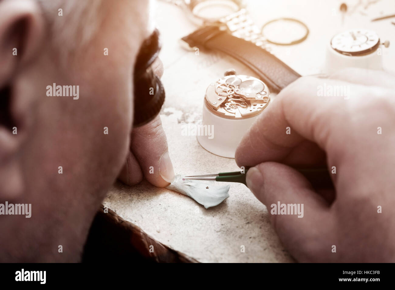 watch clock repair Stock Photo - Alamy