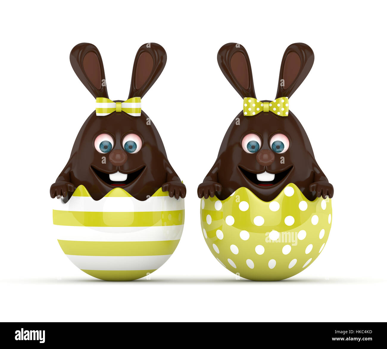Cartoon easter bunnies hi-res stock photography and images - Alamy