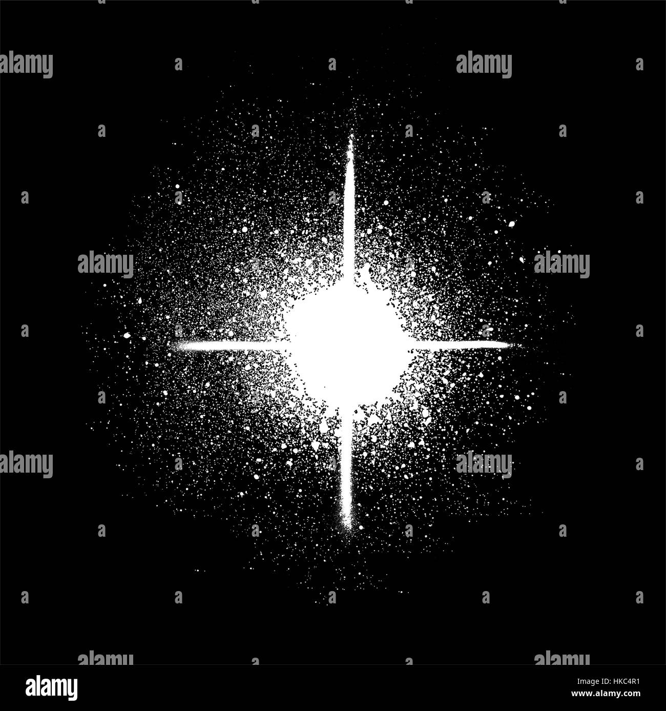 graffiti sprayed star shape in white on black Stock Vector Image & Art ...