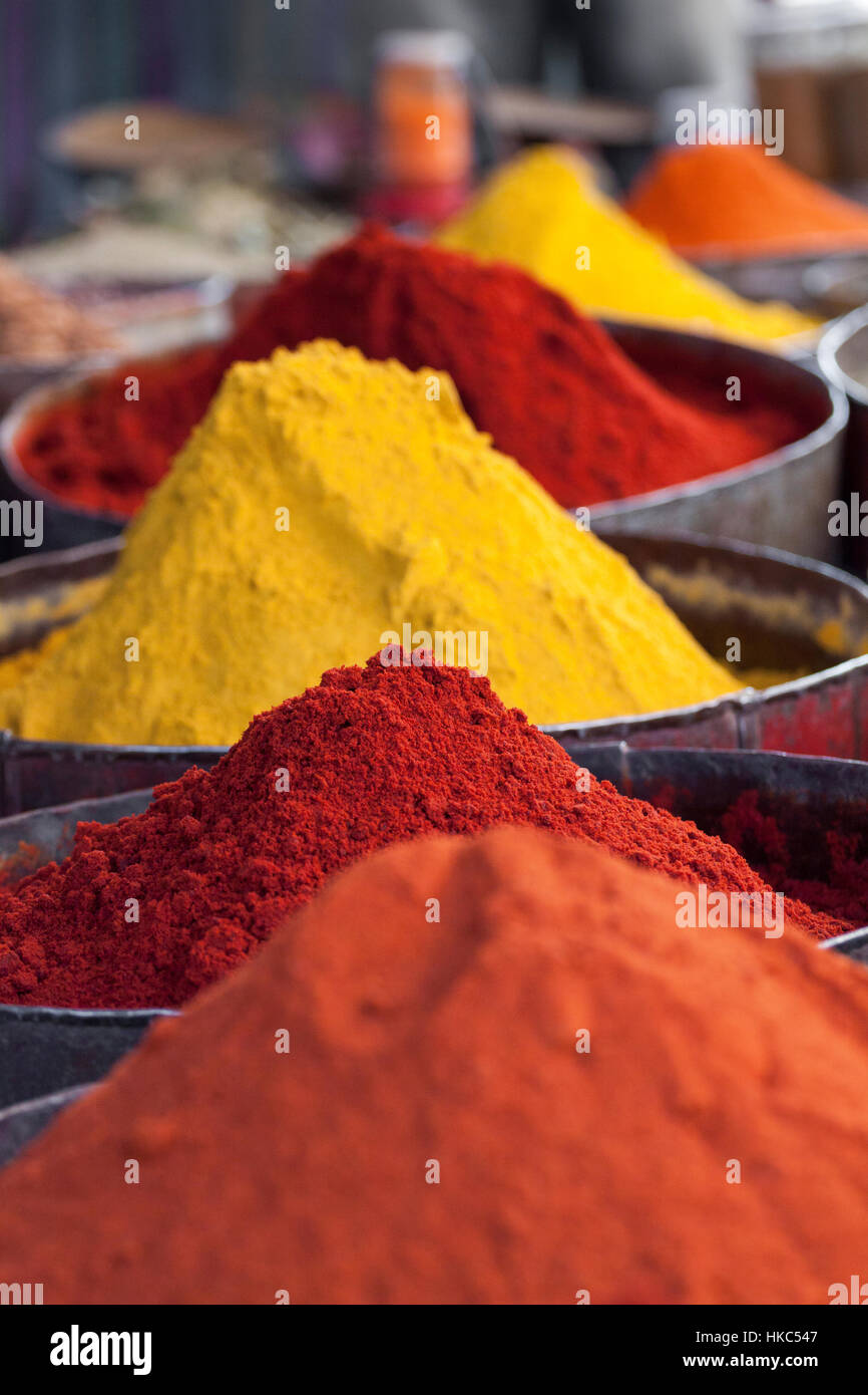 Arabic spices at traditional market. Morocco. Africa Stock Photo - Alamy
