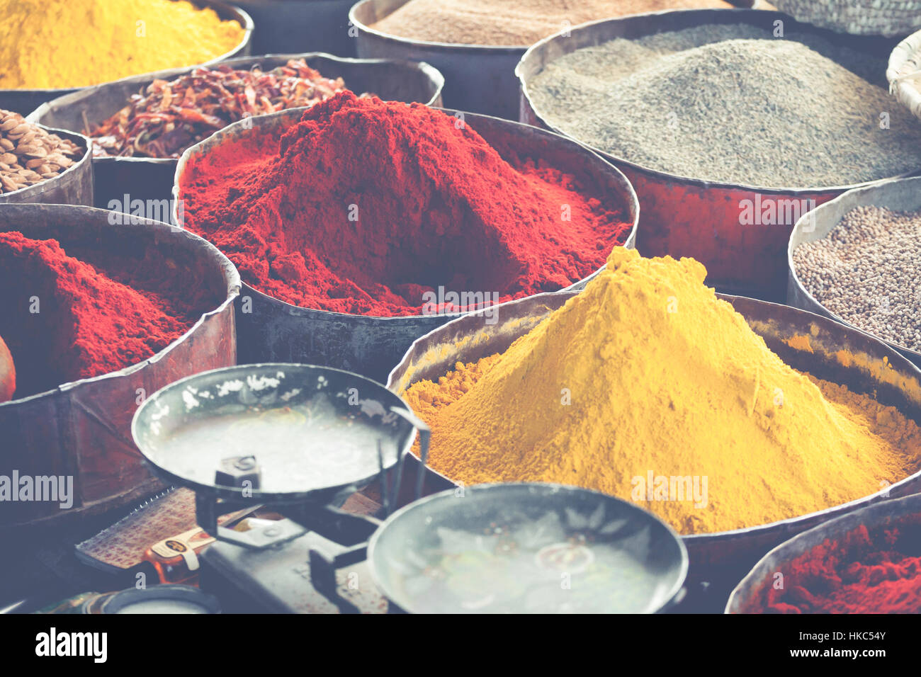 Arabic spices at traditional market. Morocco. Africa Stock Photo - Alamy