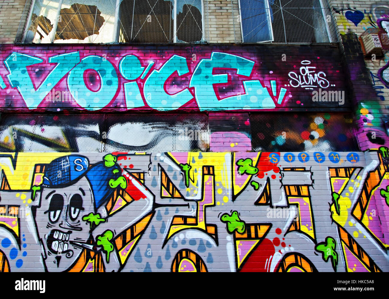 Amazing colorful graffiti in the Baltic Triangle area of Liverpool UK ...