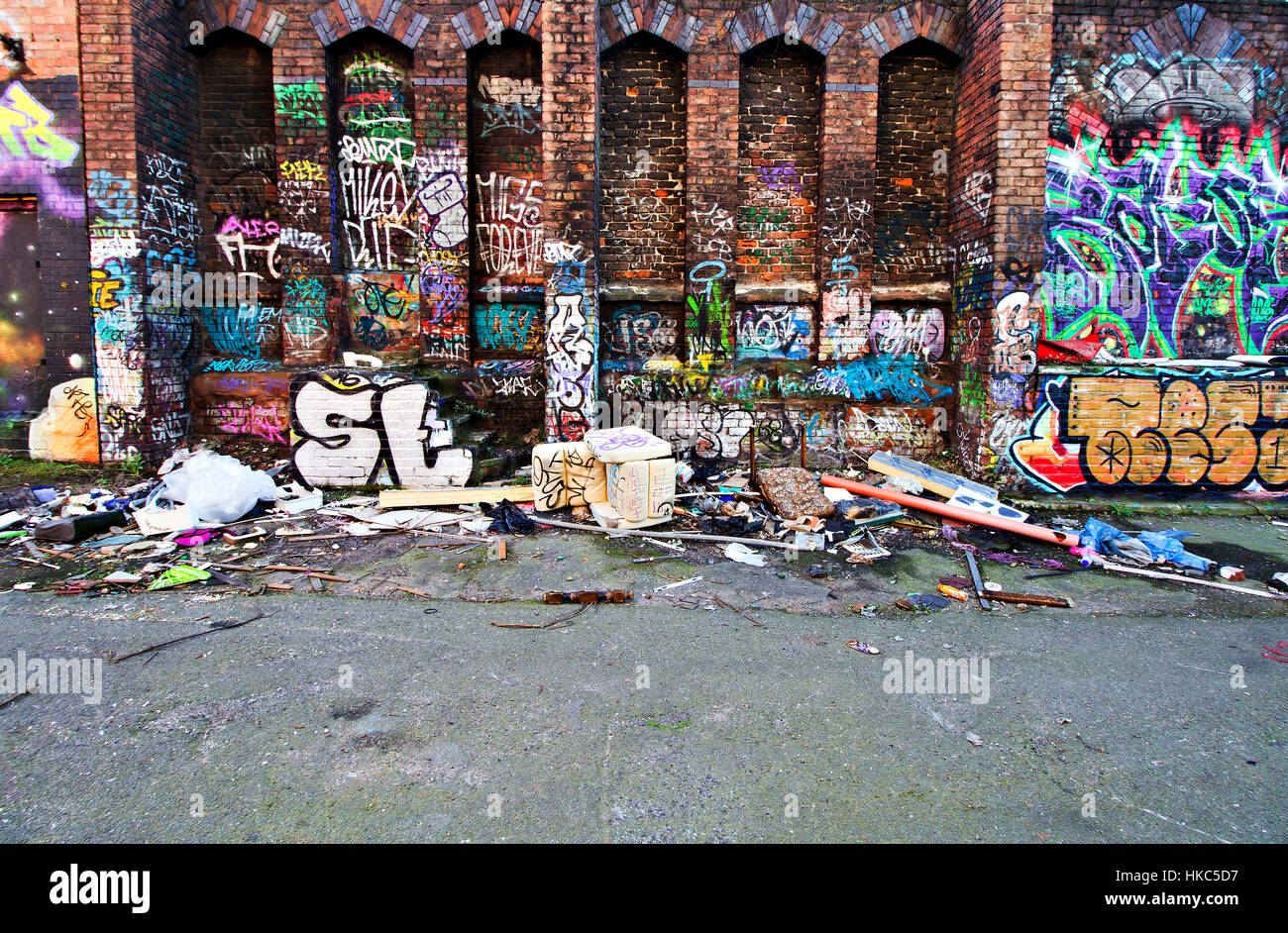 Amazing colorful graffiti in the Baltic Triangle area of Liverpool UK ...