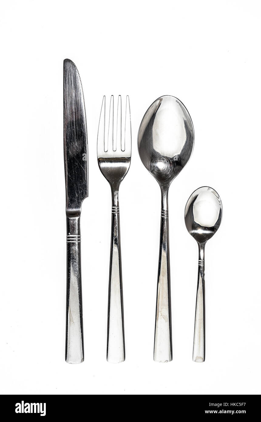 Cutlery metal set with Fork, Knife and Spoon - kitchen utensils ...
