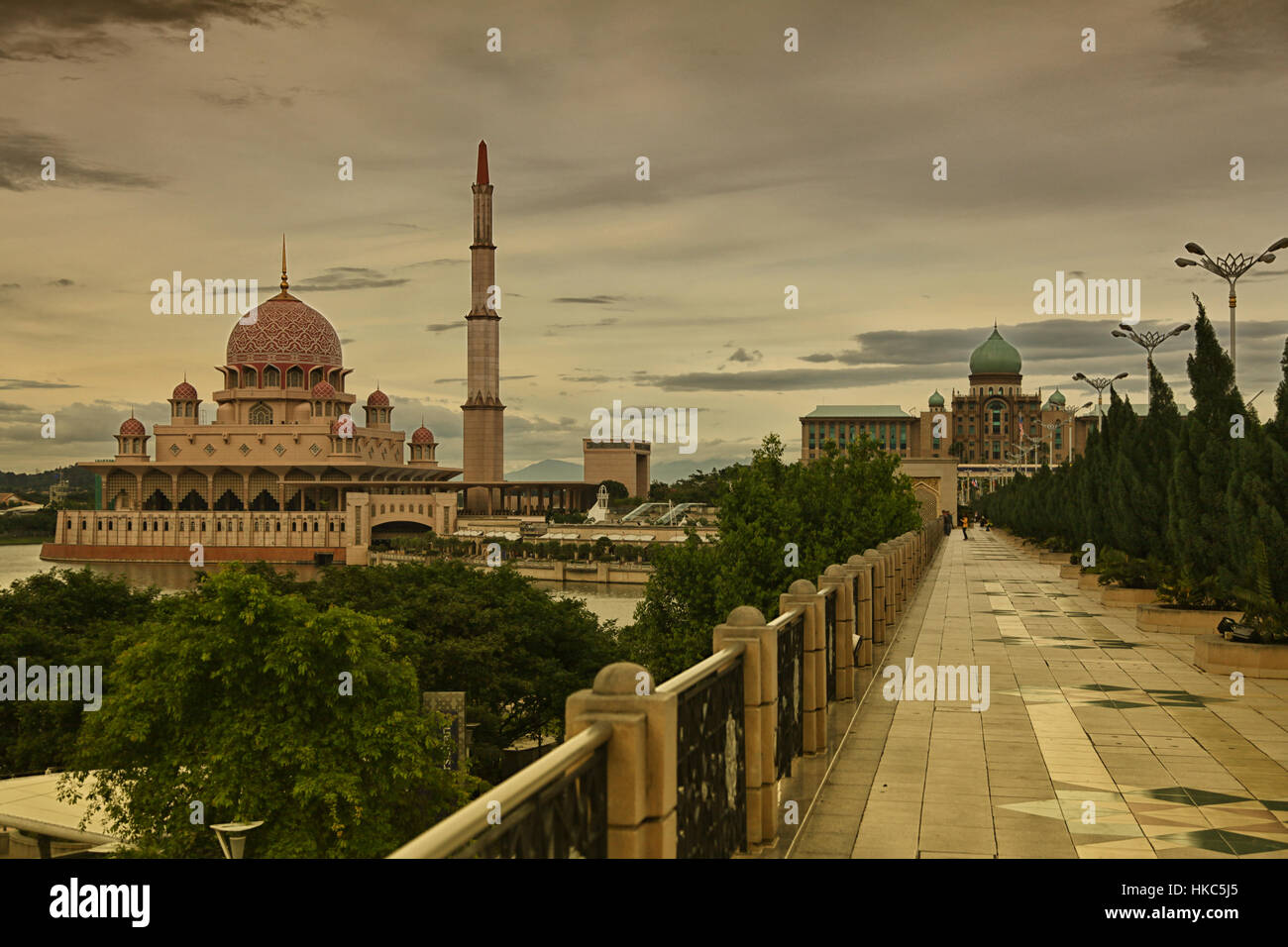 Modern architecture of Putrajaya, Malaysia - abstract background Stock ...