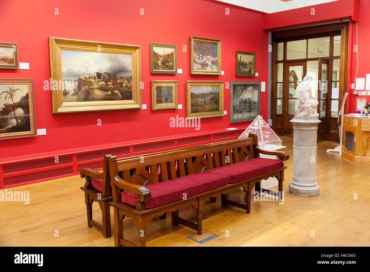 Smith Art Gallery in the library building, Brighouse, West Yorkshire ...