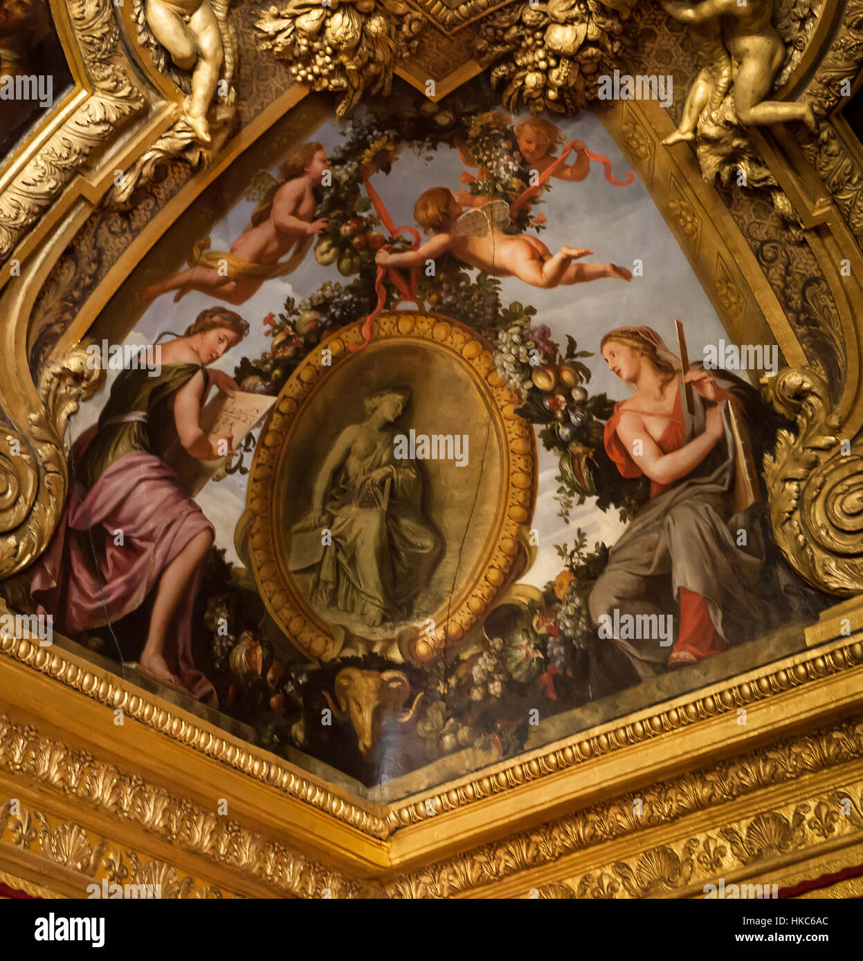 VERSAILLES FRANCE JULY 06 : Interiors, architectural details an ...