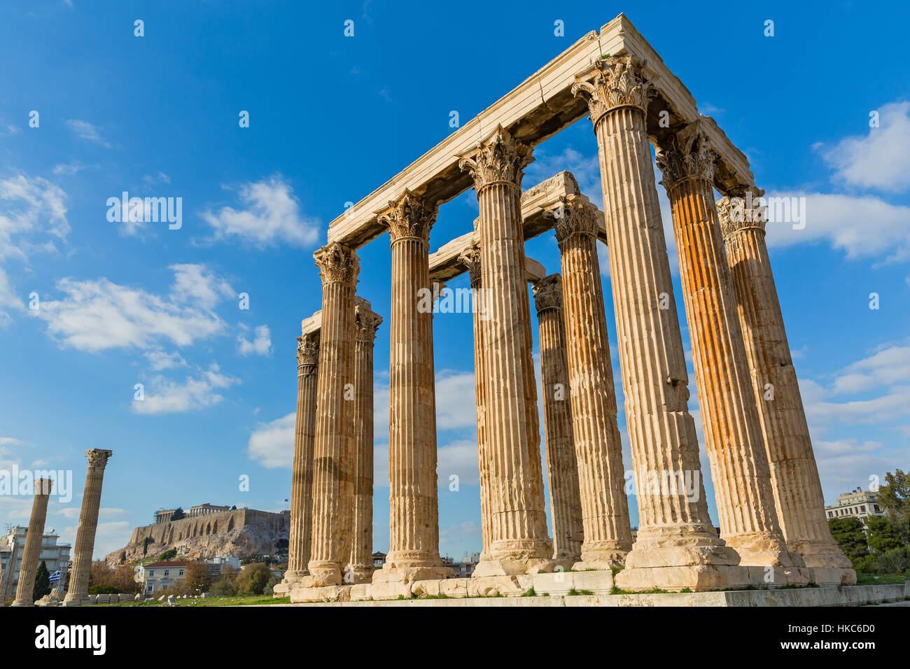 Columns of the ancient Acropolis in Athens, Greece Stock Photo - Alamy