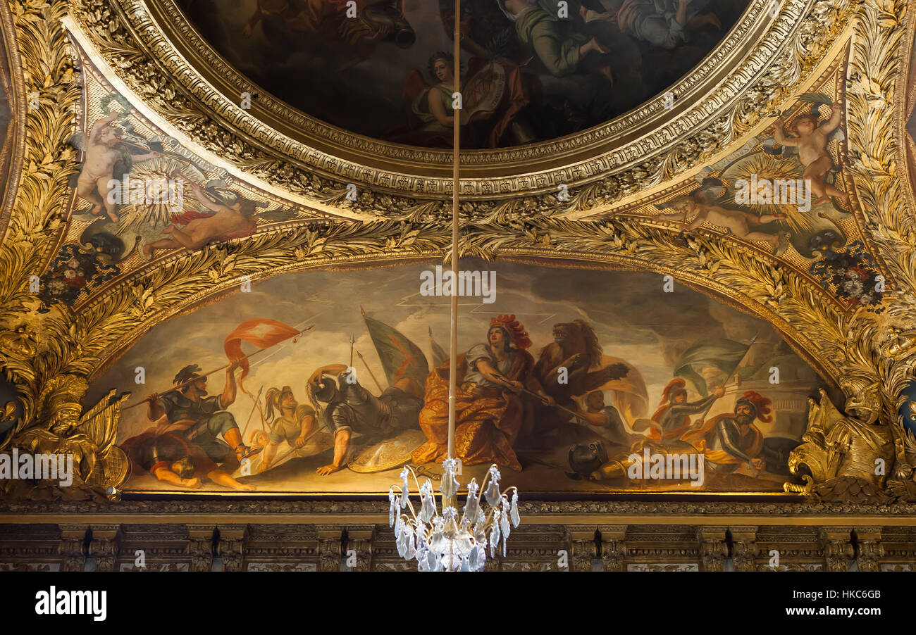VERSAILLES FRANCE JULY 06 : Interiors, architectural details an ...