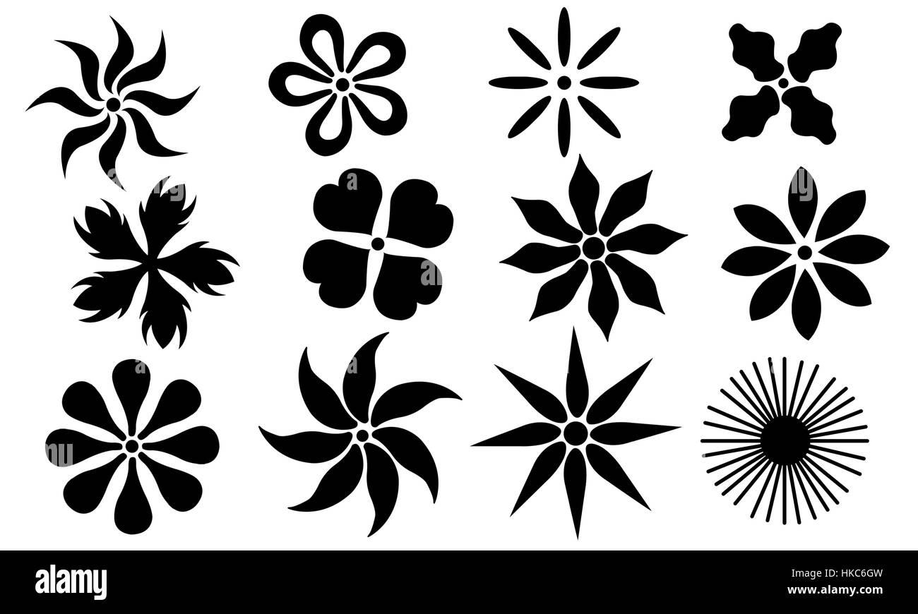 Different floral Black and White Stock Photos & Images - Alamy