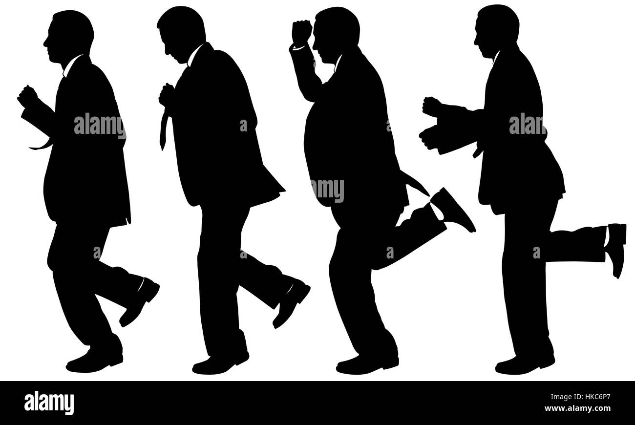 Running man black silhouette hi-res stock photography and images - Alamy
