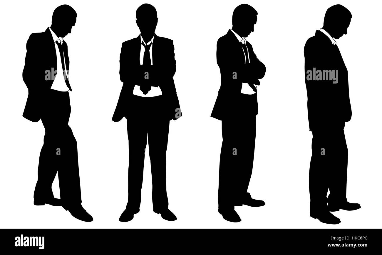 Set of business people posing isolated Stock Photo - Alamy
