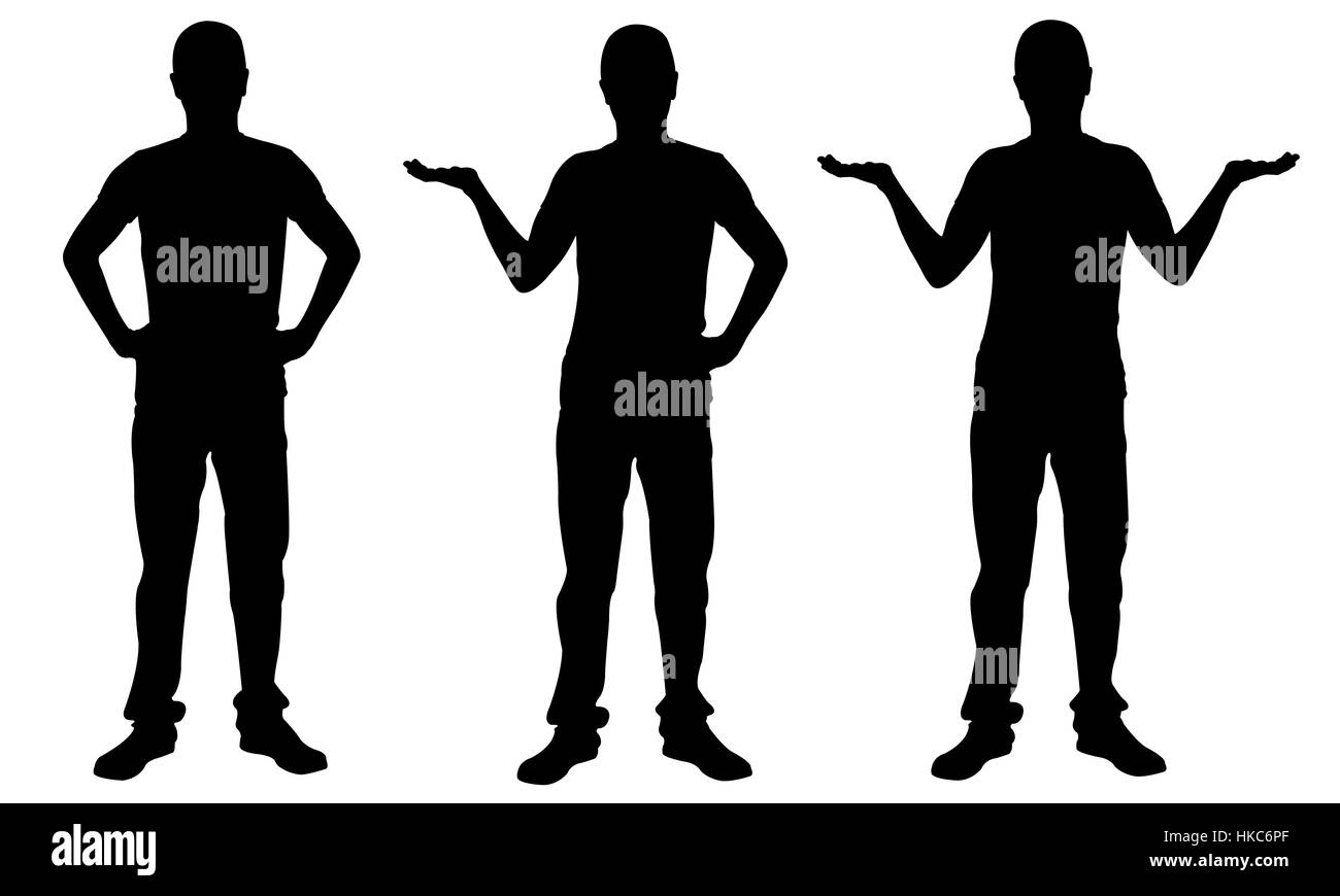 set of people presenting isolated Stock Photo - Alamy