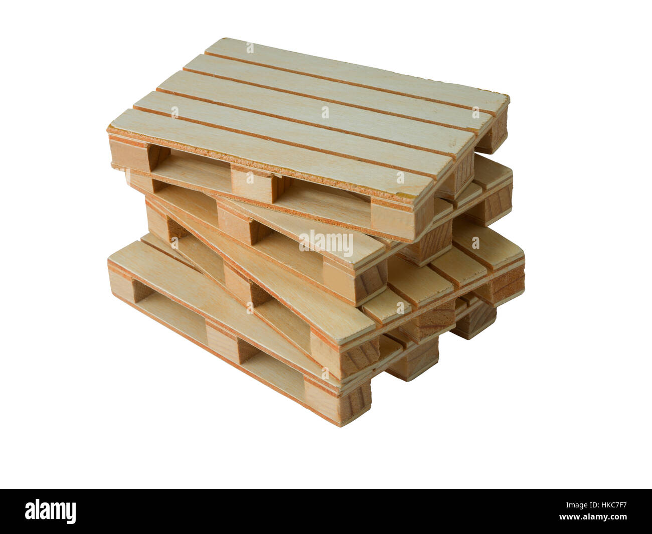 Wooden pallets isolated on white background Stock Photo - Alamy