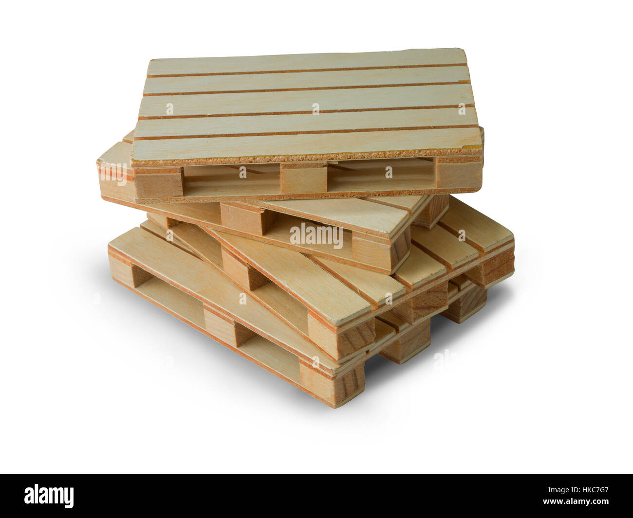 Wooden pallets isolated on white background plus shadow Stock Photo - Alamy