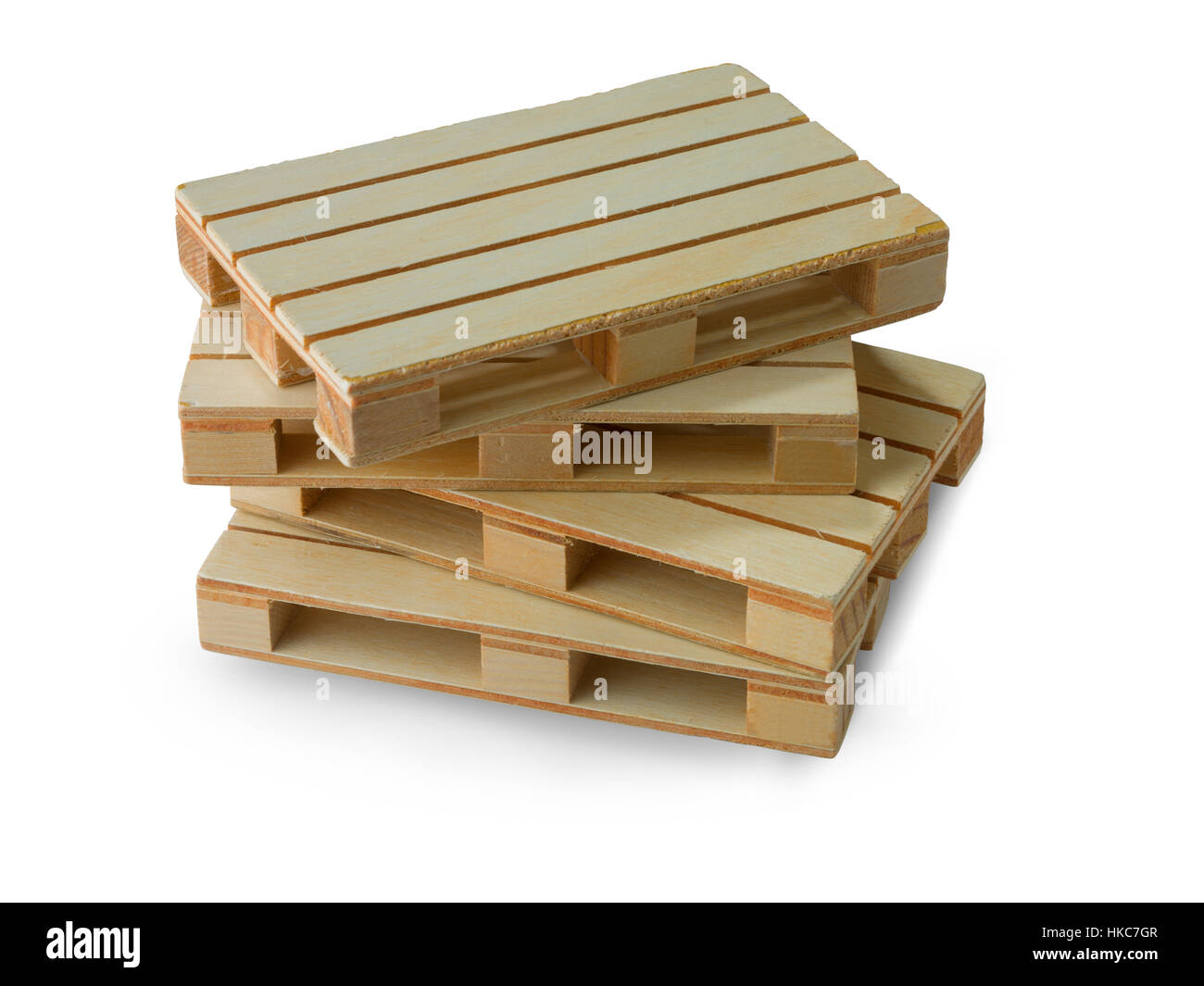 Wooden pallets isolated on white background plus shadow Stock Photo - Alamy