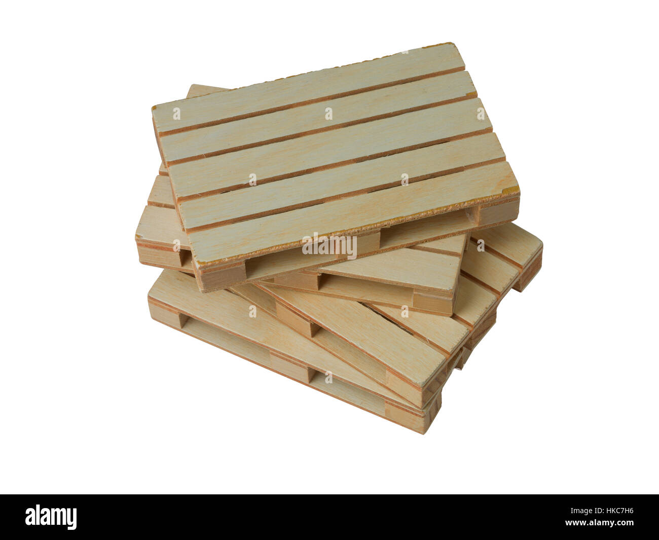 Wooden pallets isolated on white background Stock Photo - Alamy