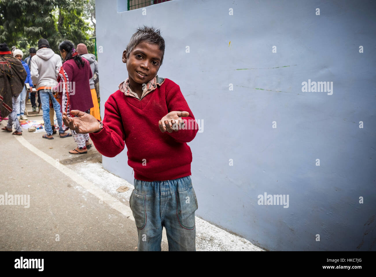 India, Varanasi, Street Boy Stock Photo - Alamy