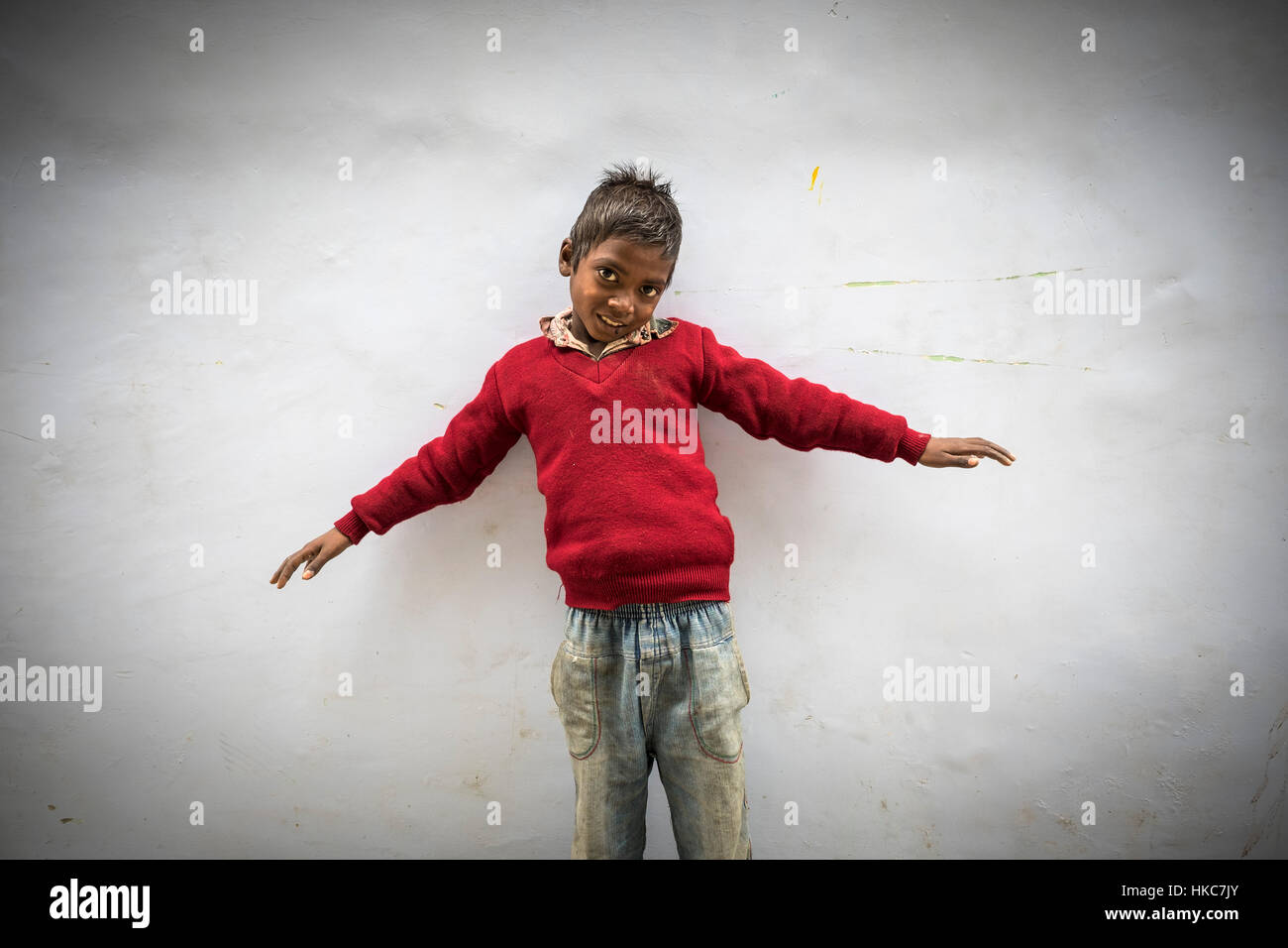 India, Varanasi, Street Boy Stock Photo - Alamy