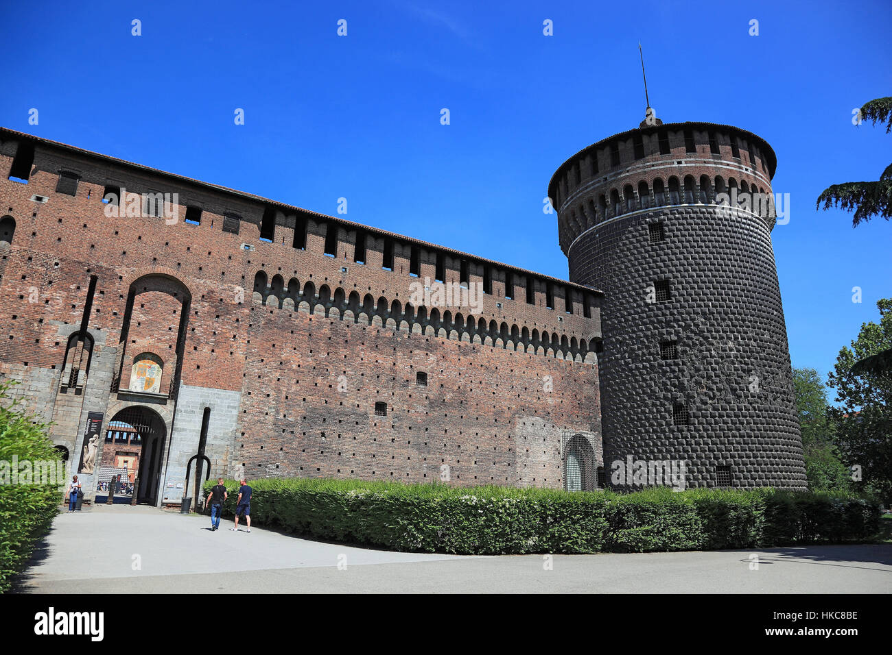 Italy, city of Milan, main gate, part of the castle complex of the ...