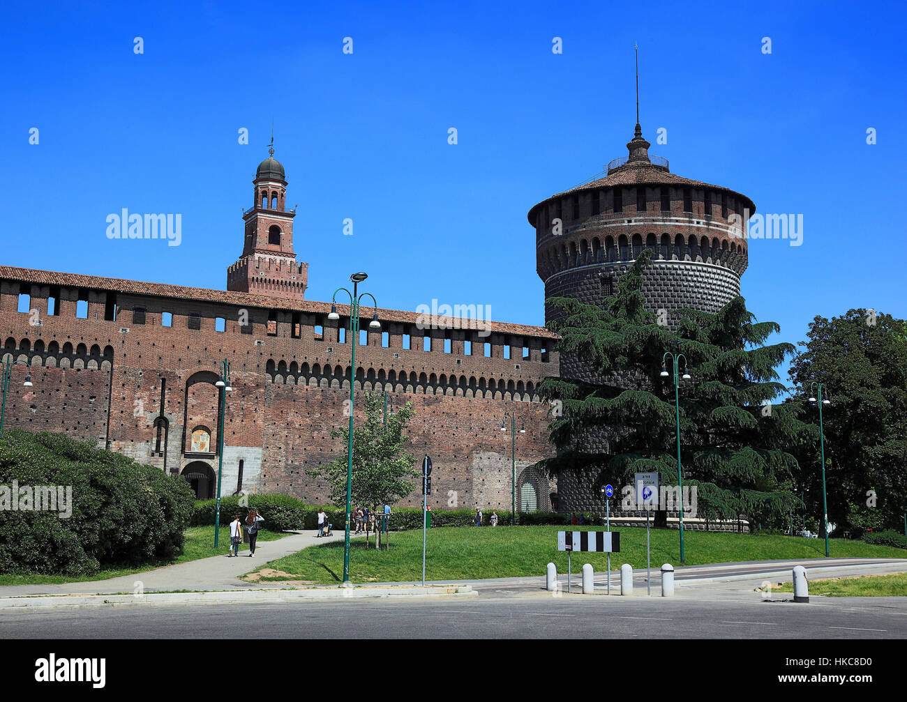 Italy, city of Milan, main gate, part of the castle complex of the ...