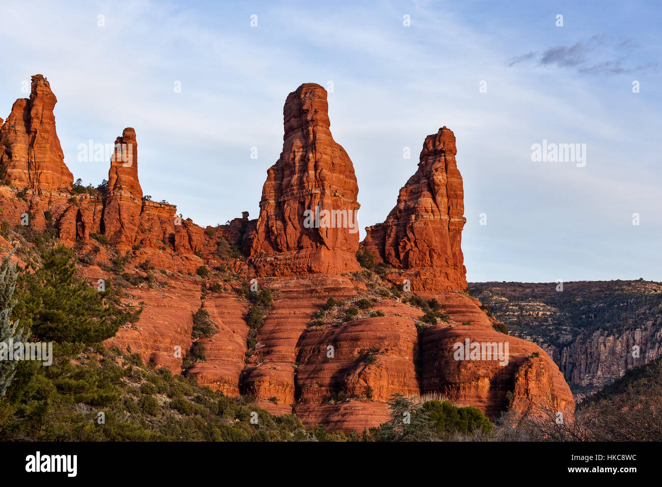 Sedona red rocks at sunset Stock Photo - Alamy