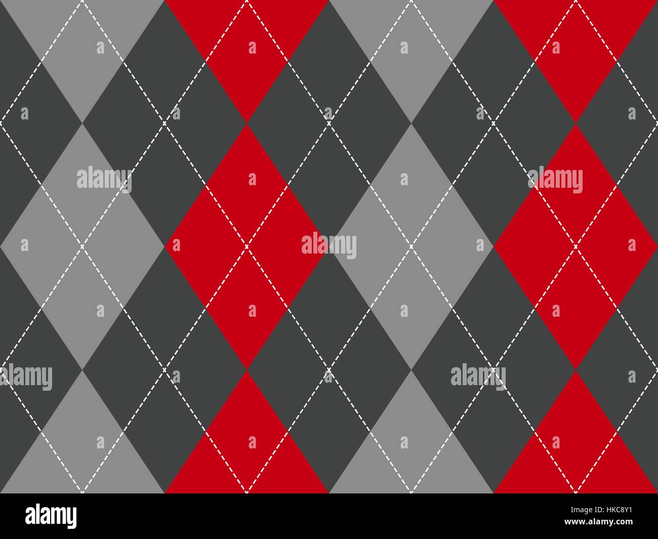 Red gray argyle fabric texture seamless pattern. Flat design. Vector ...