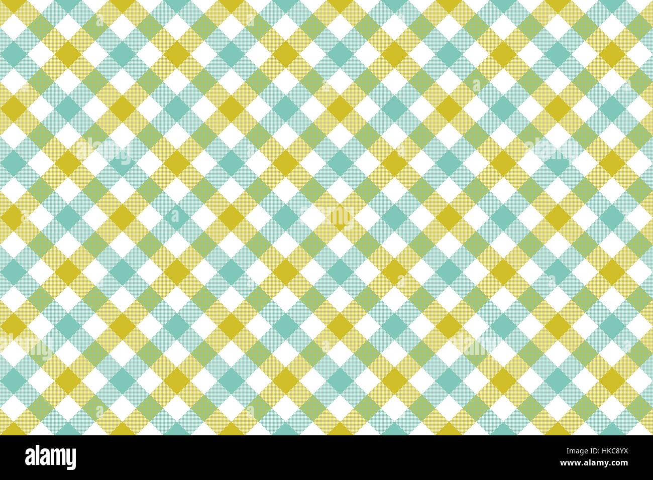 Green blue check diagonal fabric texture background seamless pattern ...