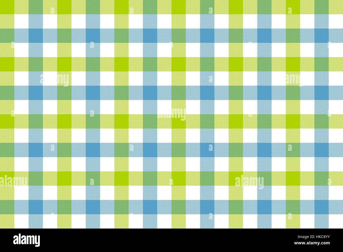 Green blue check fabric texture background seamless pattern. Vector ...