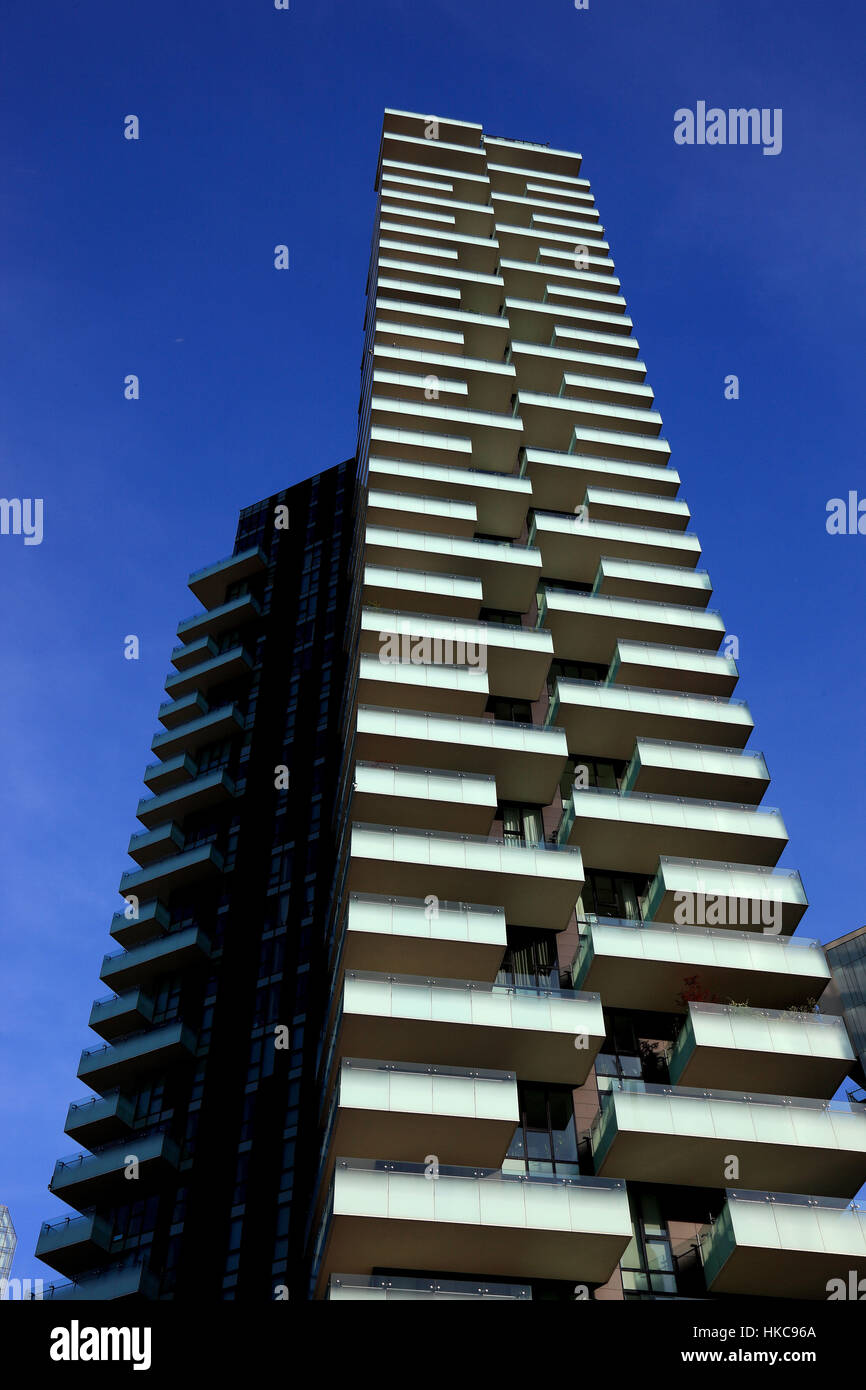 Italy, city of Milan, city center, modern high-rise buildings in Porta ...