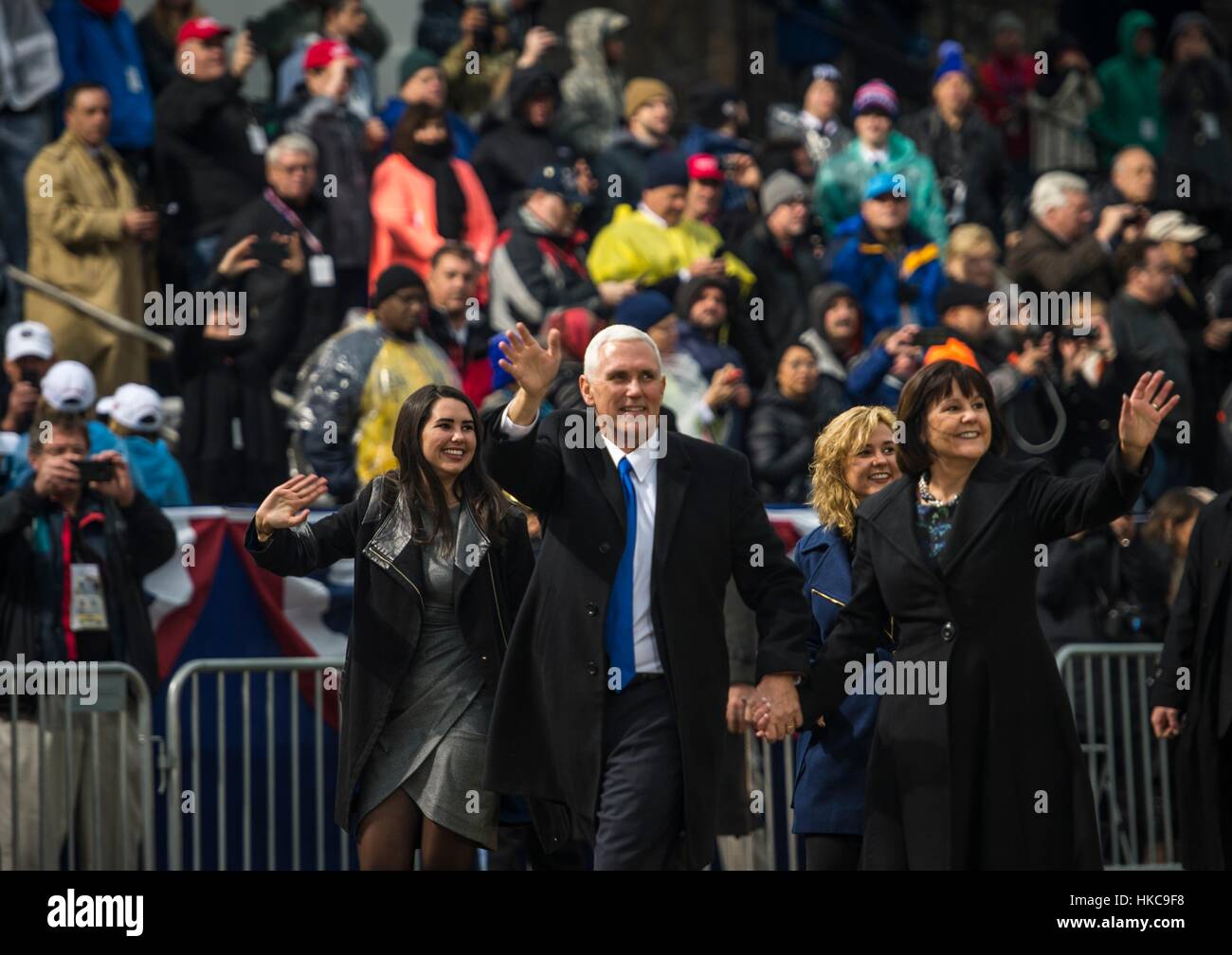 U.S. Vice President Mike Pence, Second Lady Karen Pence, and their ...