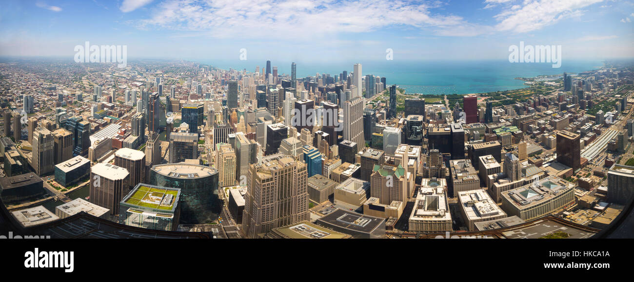 Panoramic view of Downtown Chicago Stock Photo - Alamy