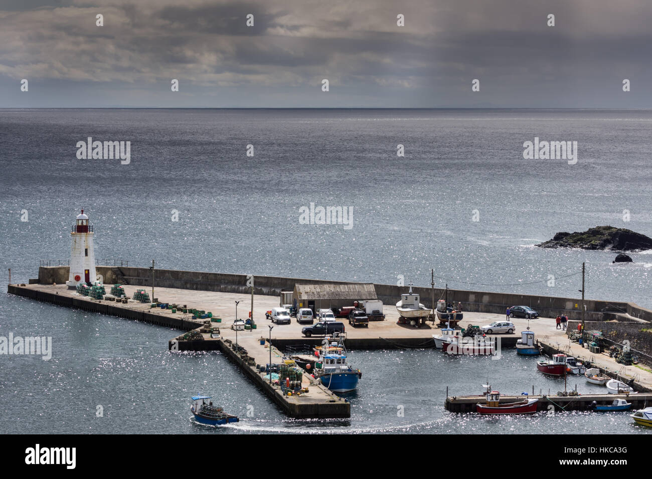 Closeup of the tiny harbor of Lybster, Scotland Stock Photo - Alamy