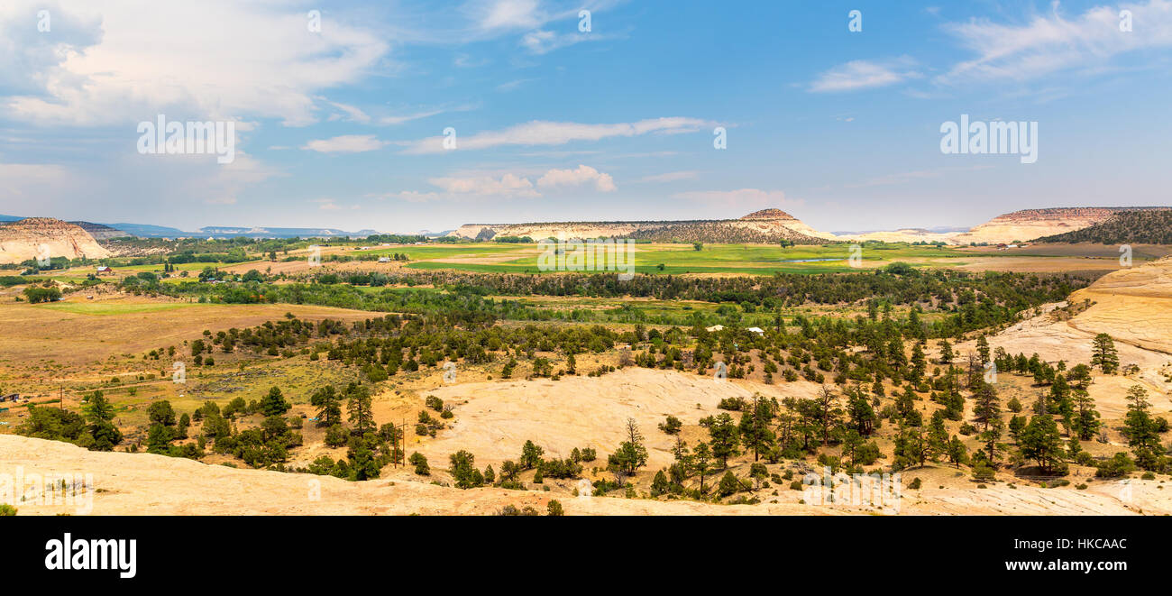 Monument valley landscape with blue sky Stock Photo - Alamy