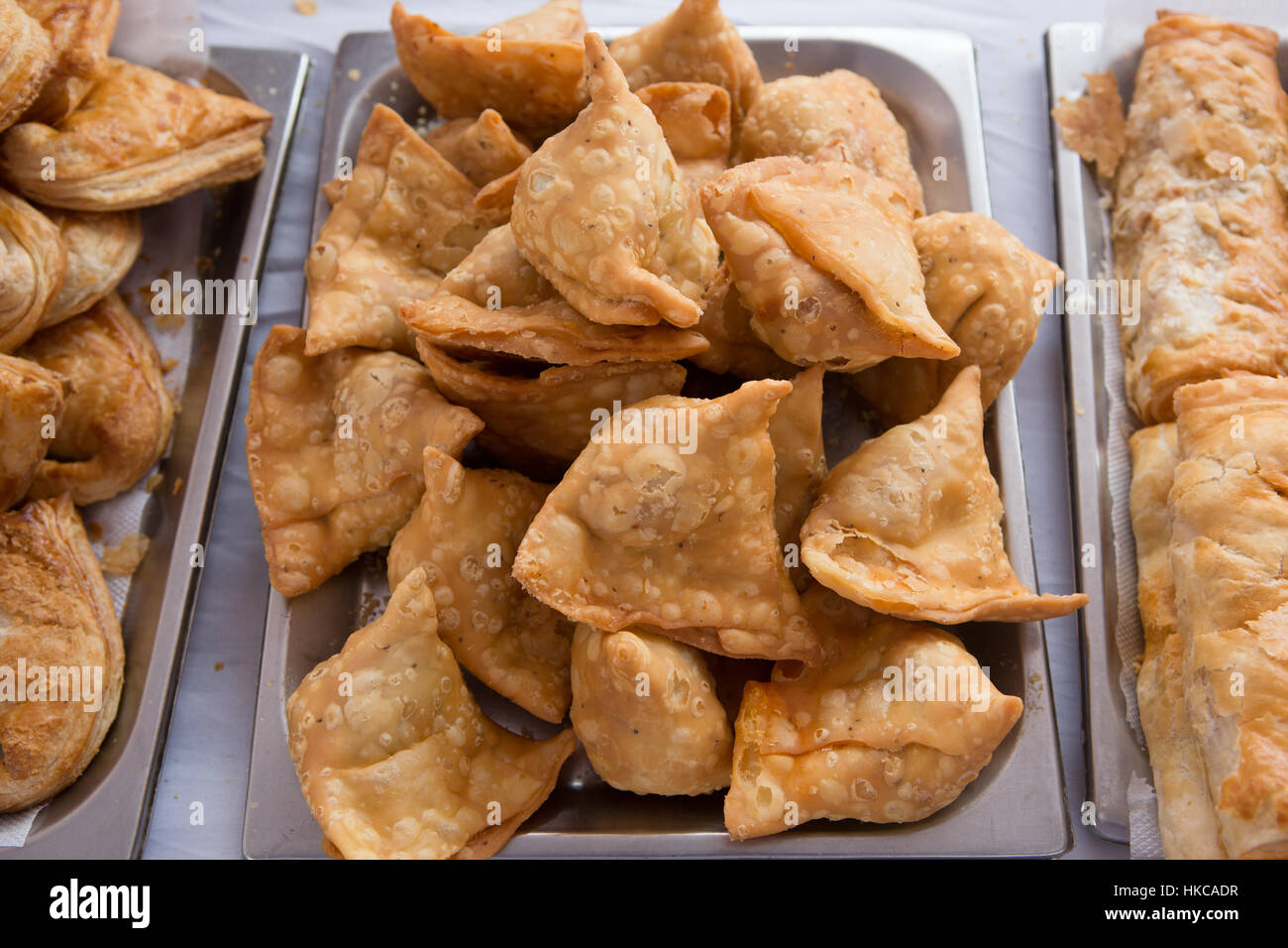Indian street food snack Samosa Stock Photo - Alamy